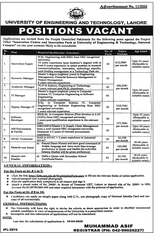 University Of Engineering And Technology Jobs Archives – Jobskiduniya.com
