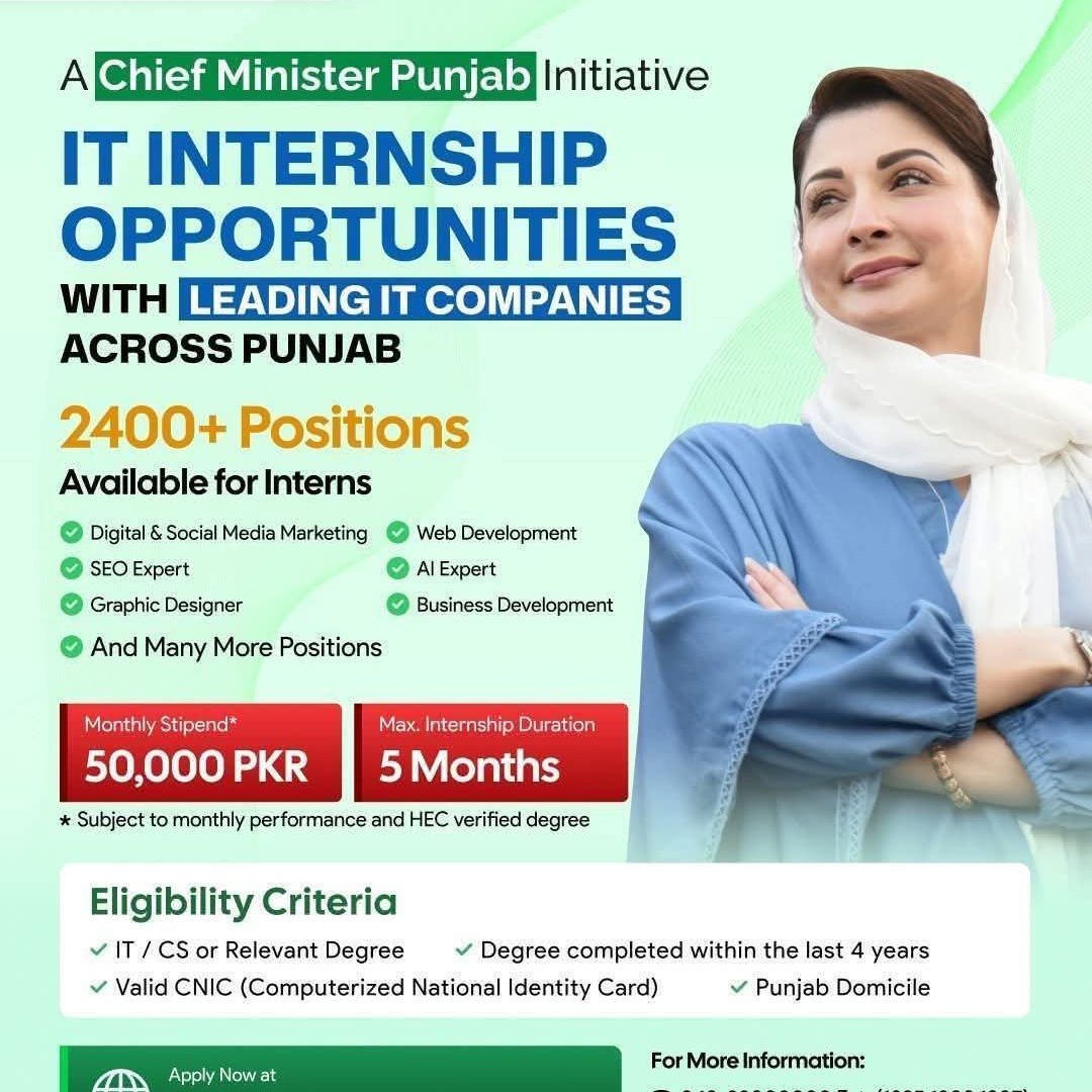 CM Punjab Maryam Nawaz Hunarmand Program 2026 - Free Advanced IT ...